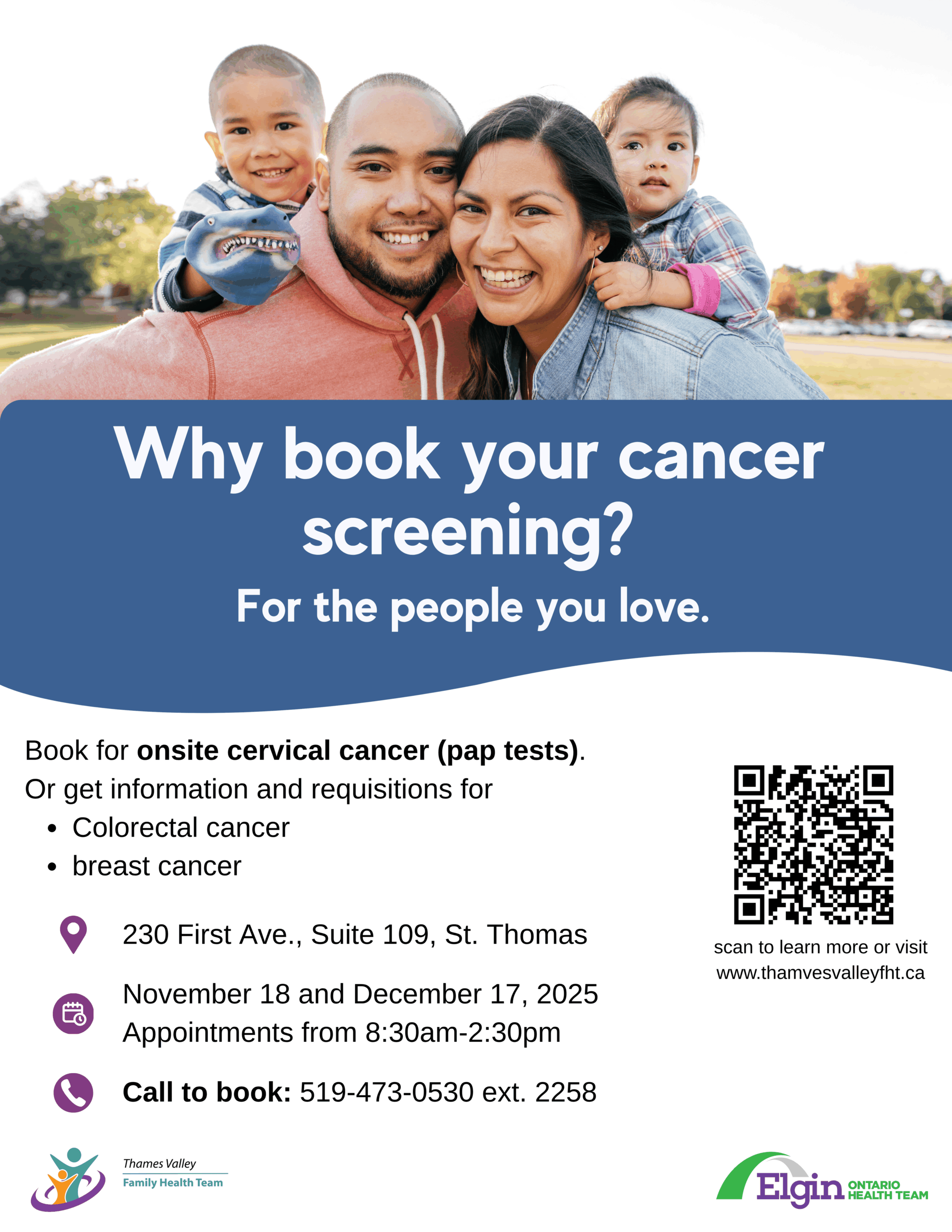Pop-Up Cancer Screening Clinics - Thames Valley FHT